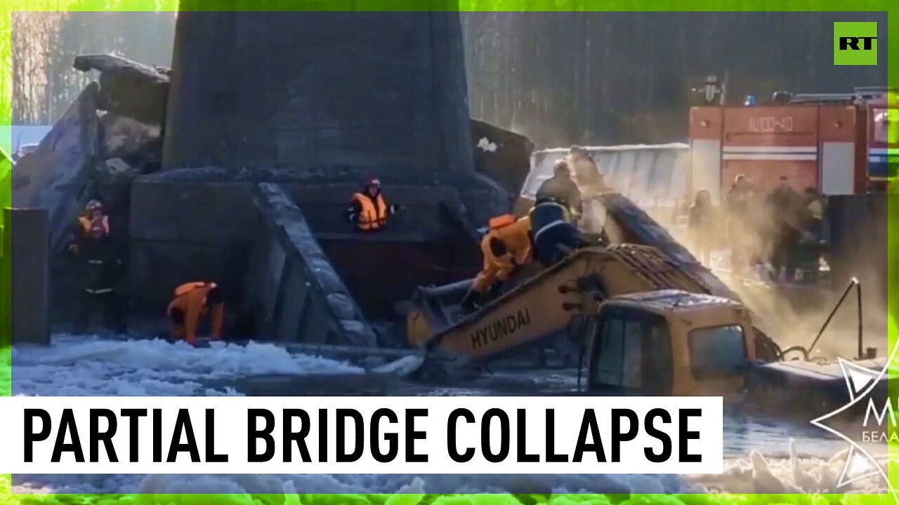 Emergency workers rescue driver caught in water after partial collapse ...