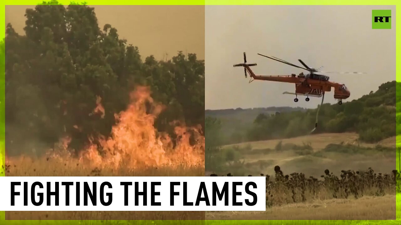 Greece continues battling wildfires