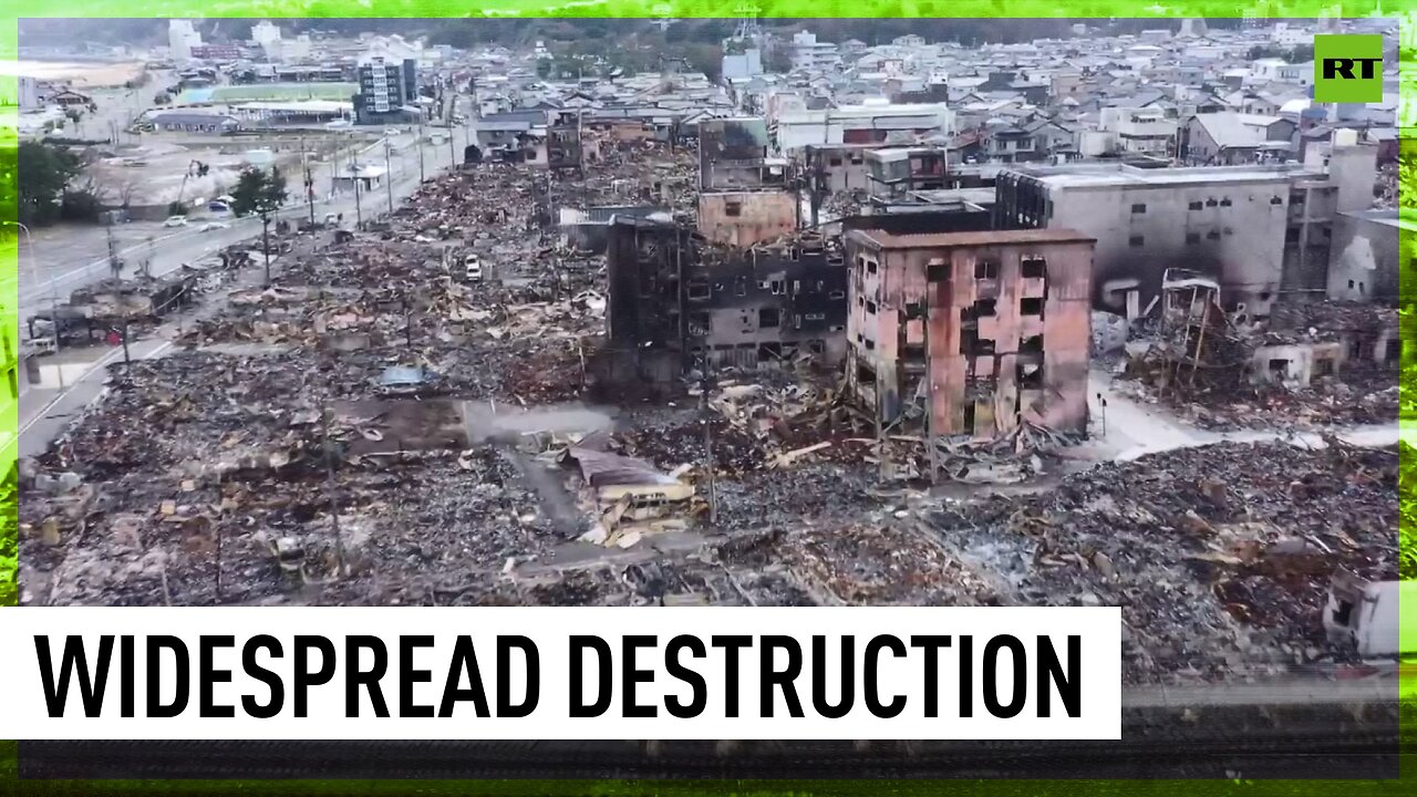 Devastating scale of Wajima destruction after earthquake