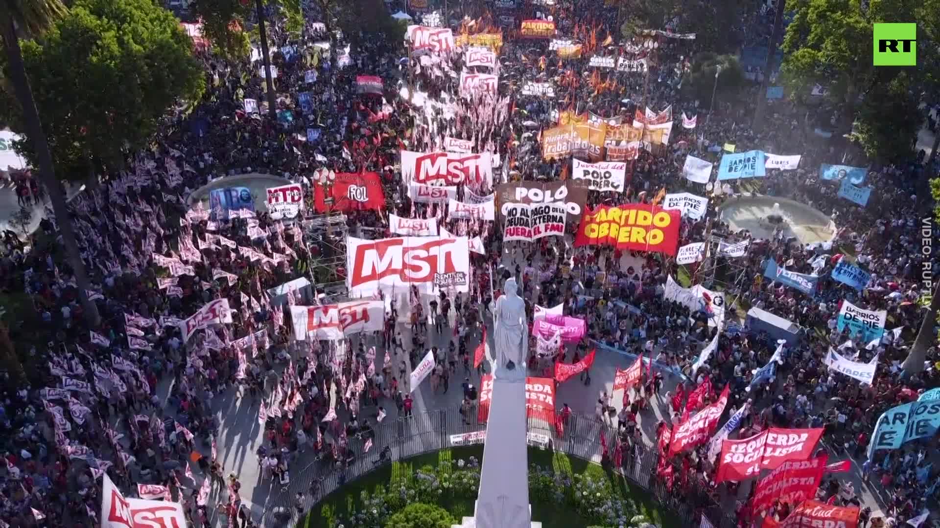 THOUSANDS protest over Argentina’s negotiations with IMF